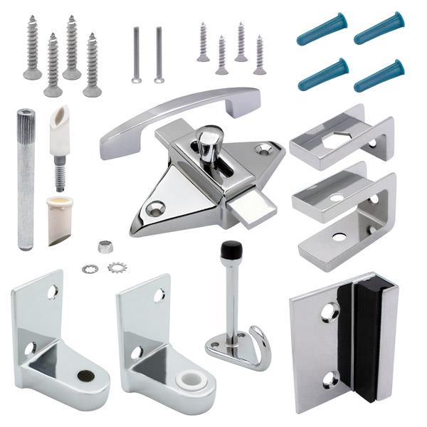 Outswing Door Hardware Kits - Toilet Partition Hardware - Jacknob